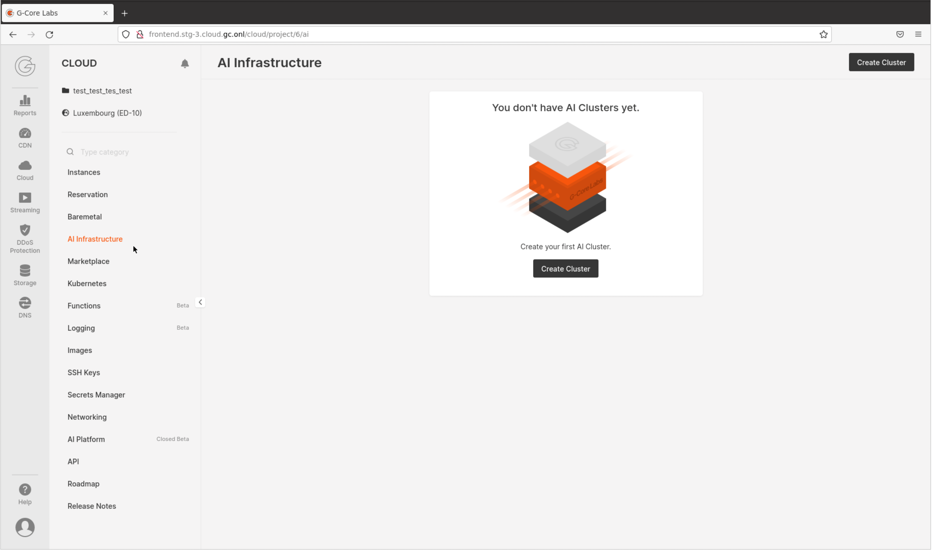 3. Access GCore and create an IPU cluster — Gcore Cloud: Getting ...