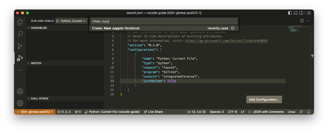 8.2. Using VS Code with the Poplar SDK and IPUs — Tutorials